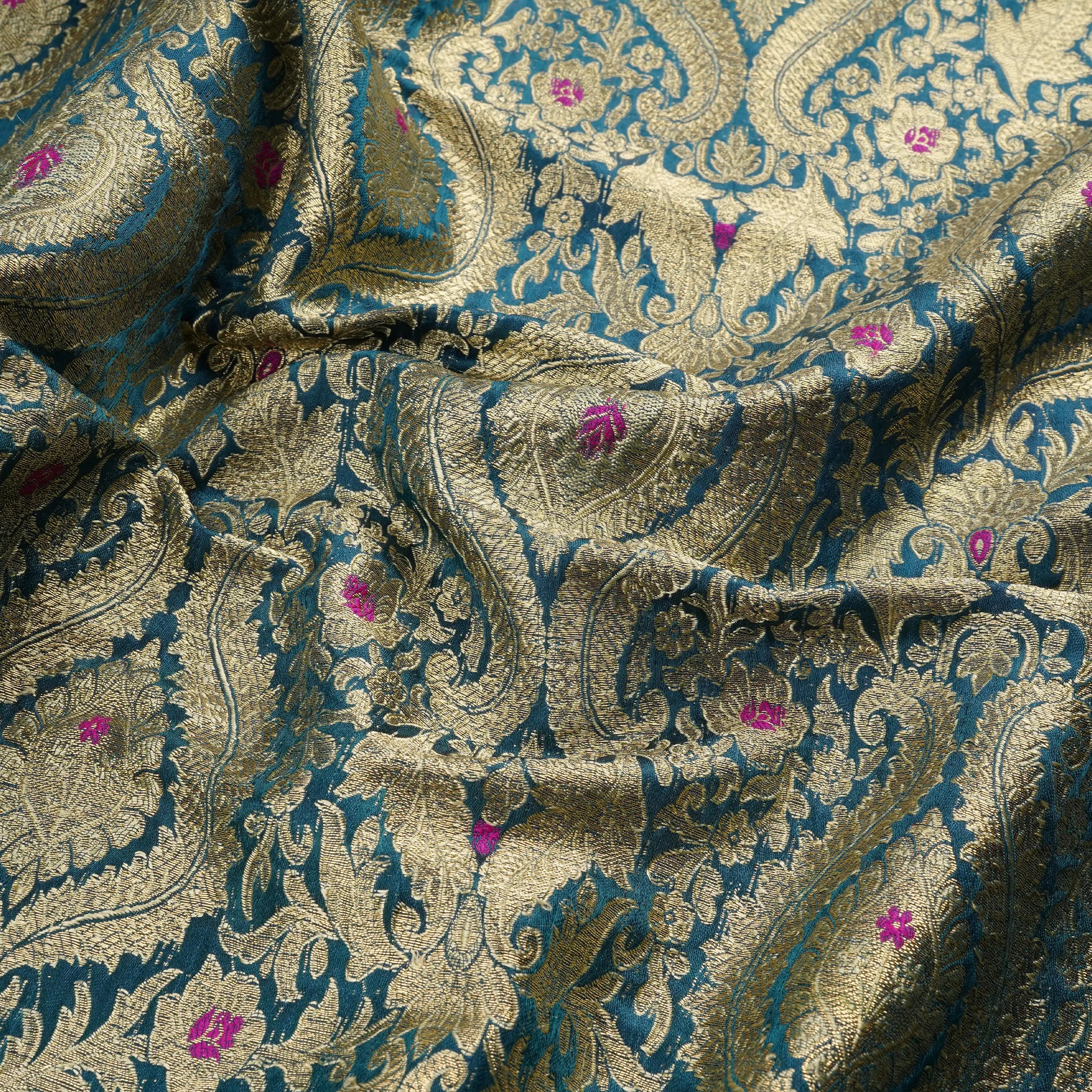 Rang-e-Mughal – Satin with 4-Color Weave & Mughal Pattern - Zahra ...
